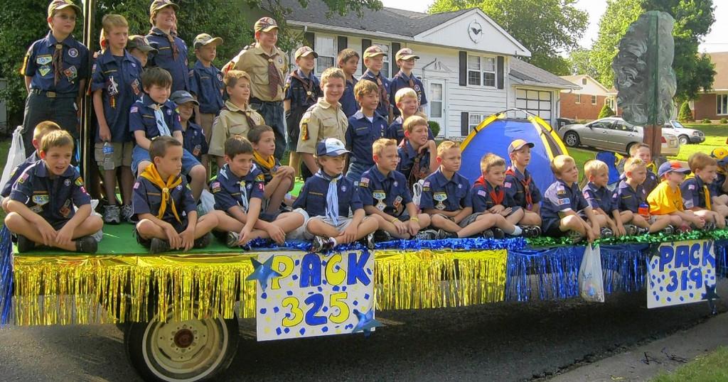 Columbia Scouts participate in parade