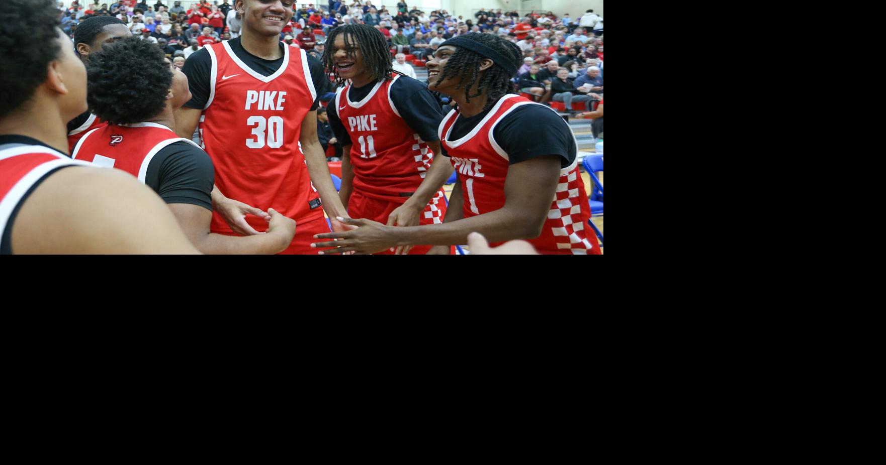 Pikes Isaiah Hill (30) is introduced as Plainfield took on Pike High ...