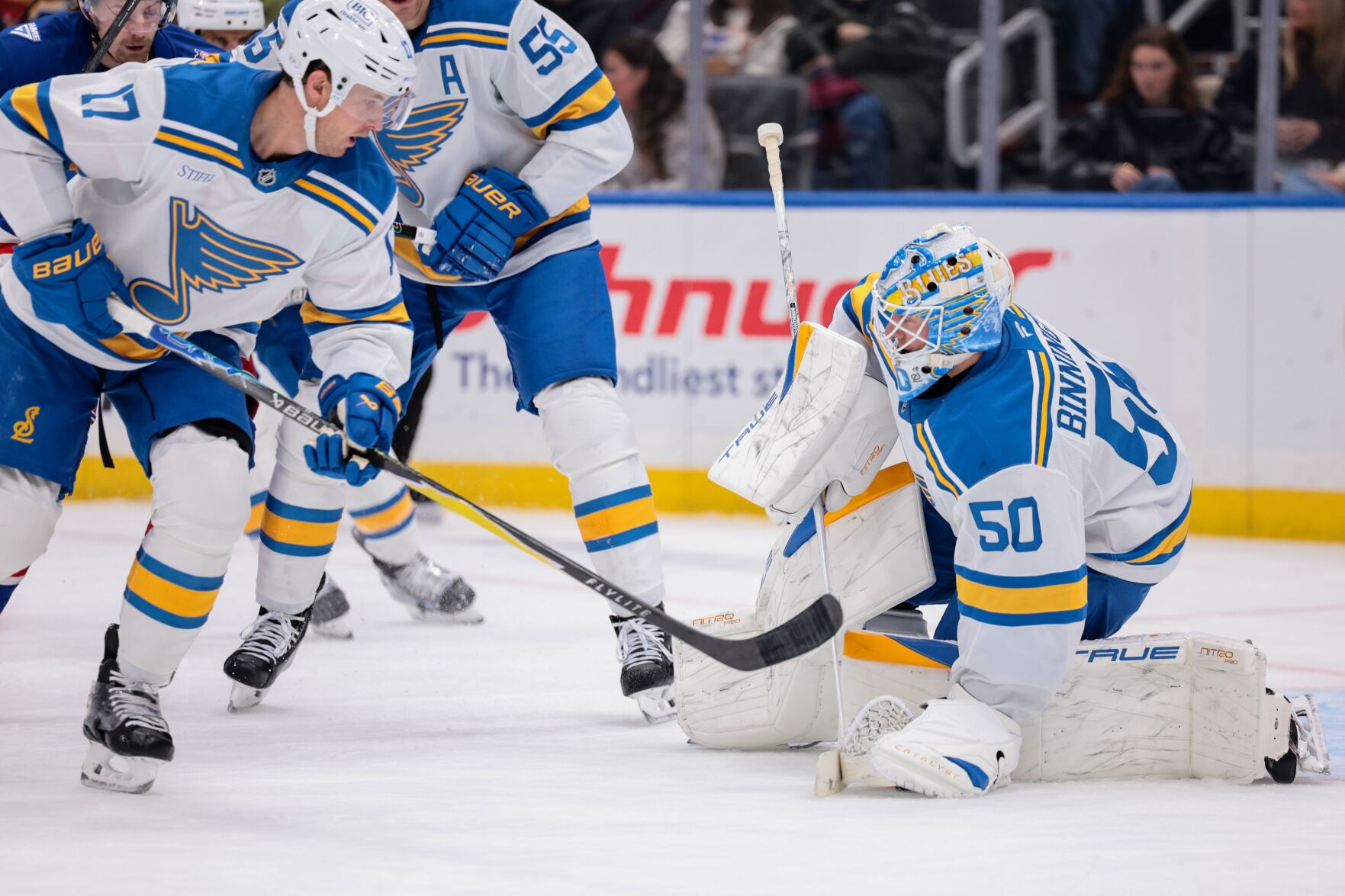 Binnington returns to net, allows just two goals, which aren't enough ...