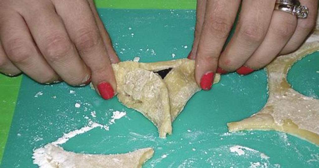Pastries for Purim shaped like Haman's hat