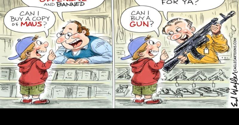 In the cartoons: Book banning; Masks; Putin