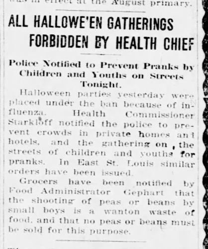 The 1918 flu caused Halloween cancellations in St. Louis. It could ...