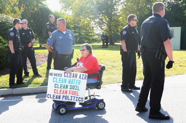 Hundreds protest outside Monsanto headquarters in St. Louis