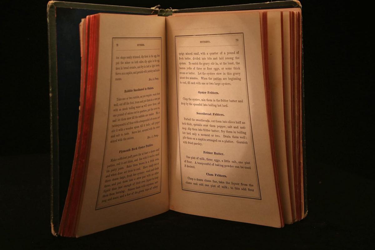 An old cookbook, written by women for all mankind