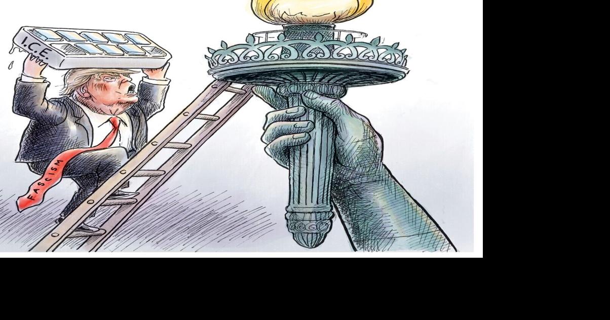 12 political cartoons debate Trump's deportations