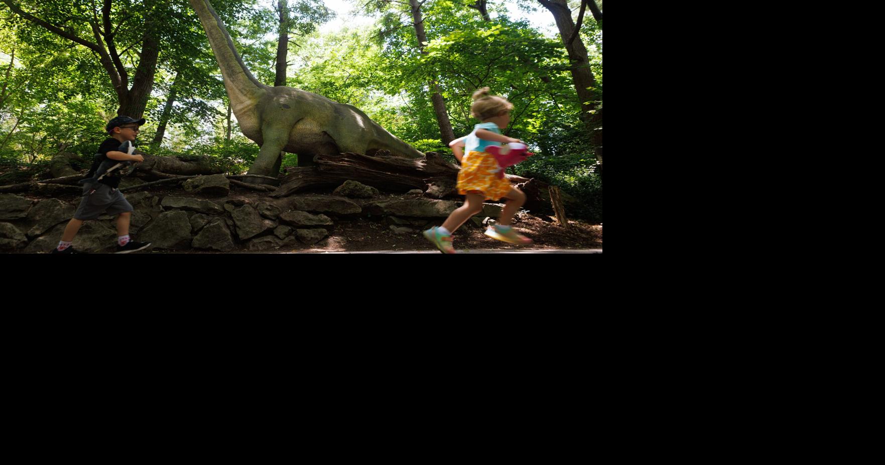 Photos: Kids flock to the Emerson Dinoroarus exhibit at St. Louis Zoo ...