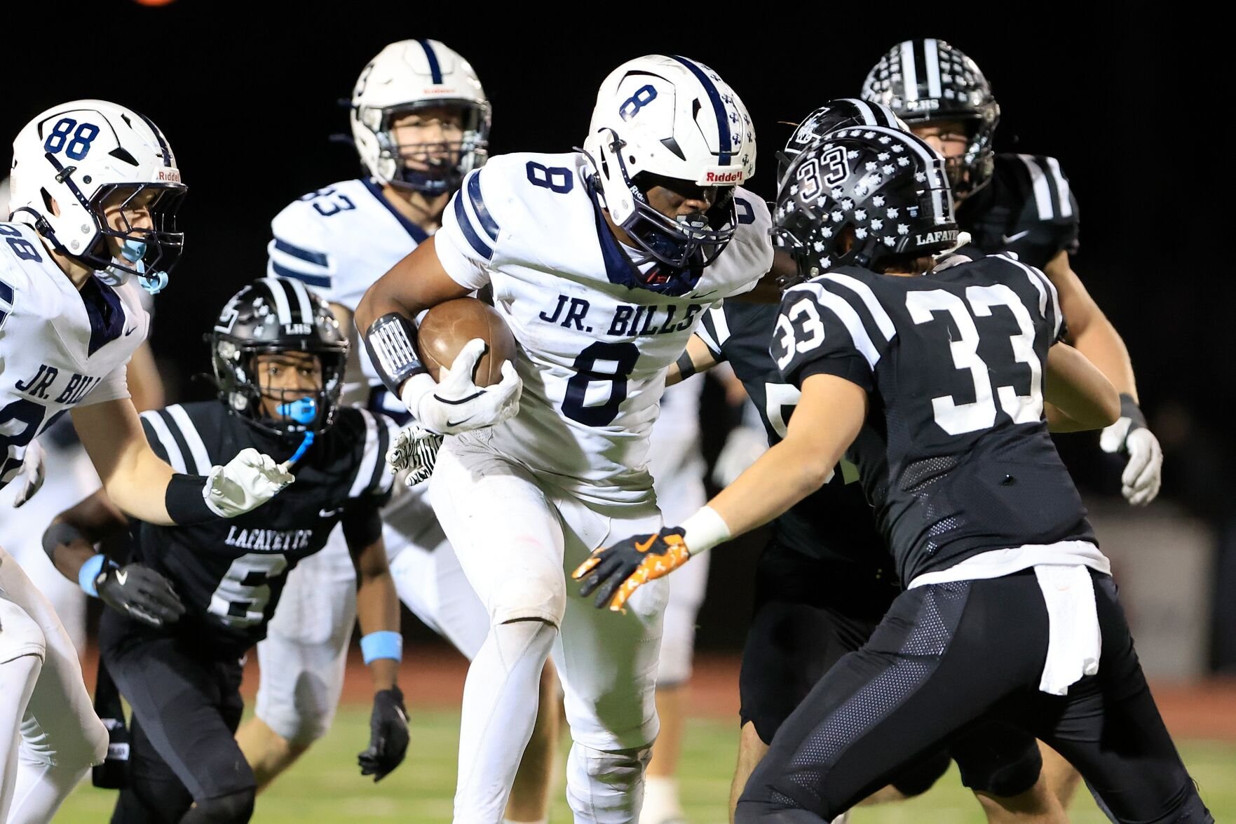 Terance Bills' bizarre pick-6 helps lift Lafayette over SLUH in Class 6 ...