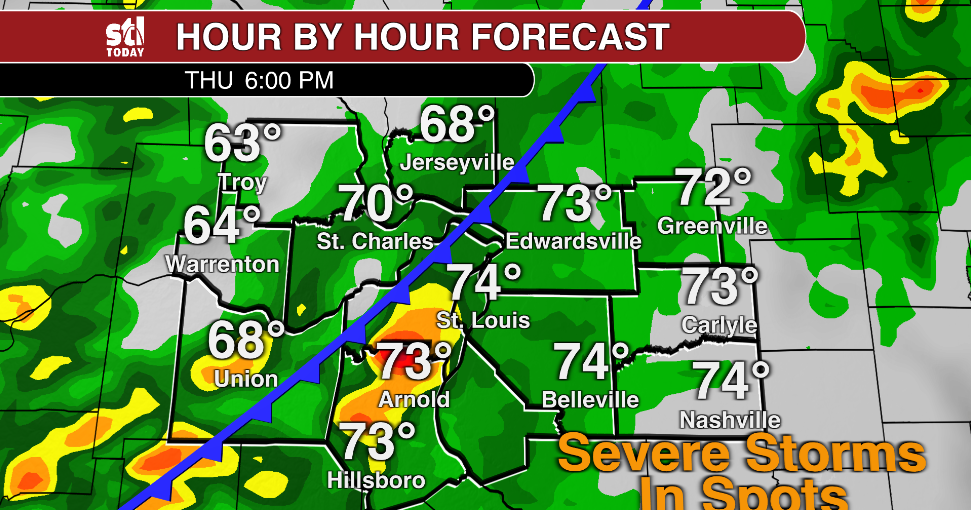 Chance of severe weather increasing for St. Louis Thursday