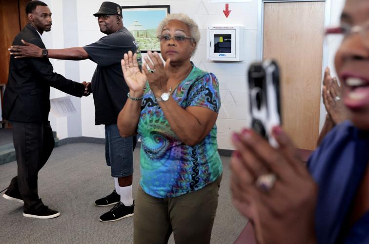 shoving someone back