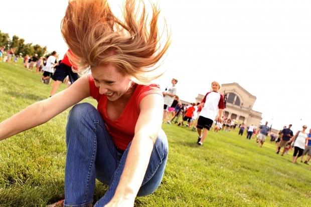 Somersault record attempt fails but fun had by all