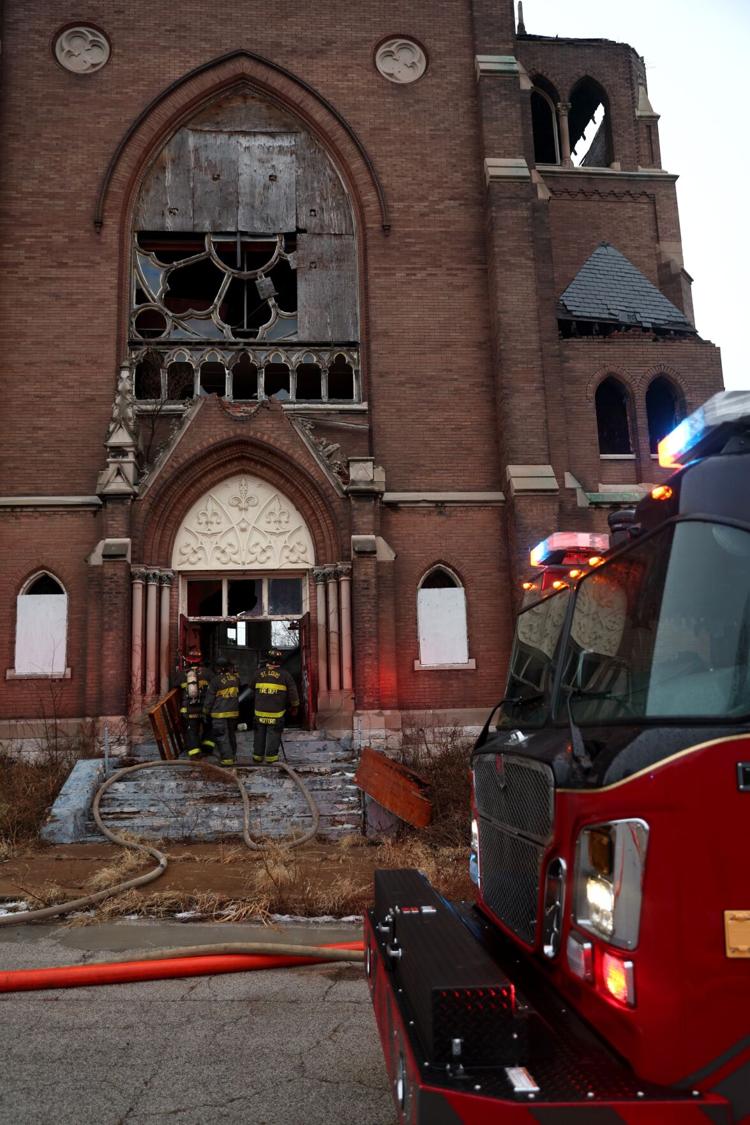 Fire breaks out in historic St. Augustine Church in north St. Louis, again
