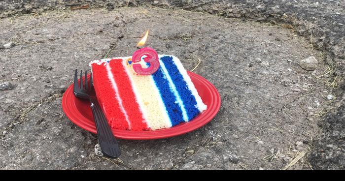 Birthday party for pothole gets city's attention