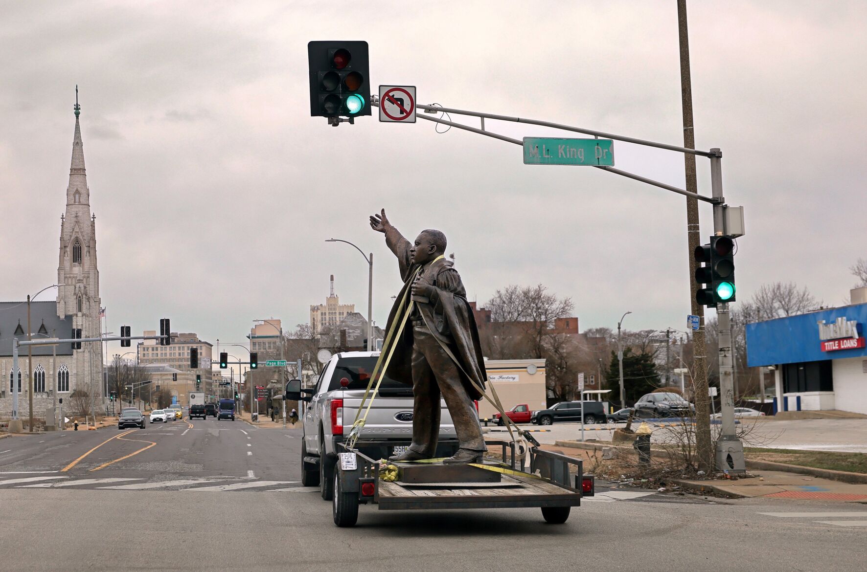 Damaged by tornado, repaired MLK statue to be unveiled in Fountain Park