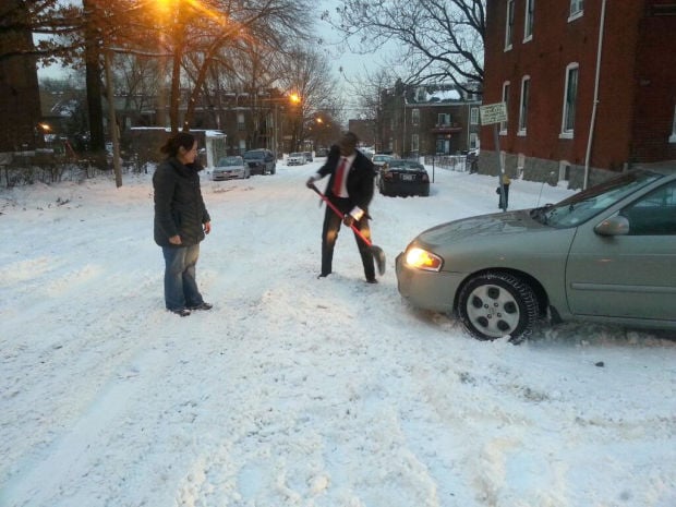 Stuck in snow? Lewis Reed to the rescue