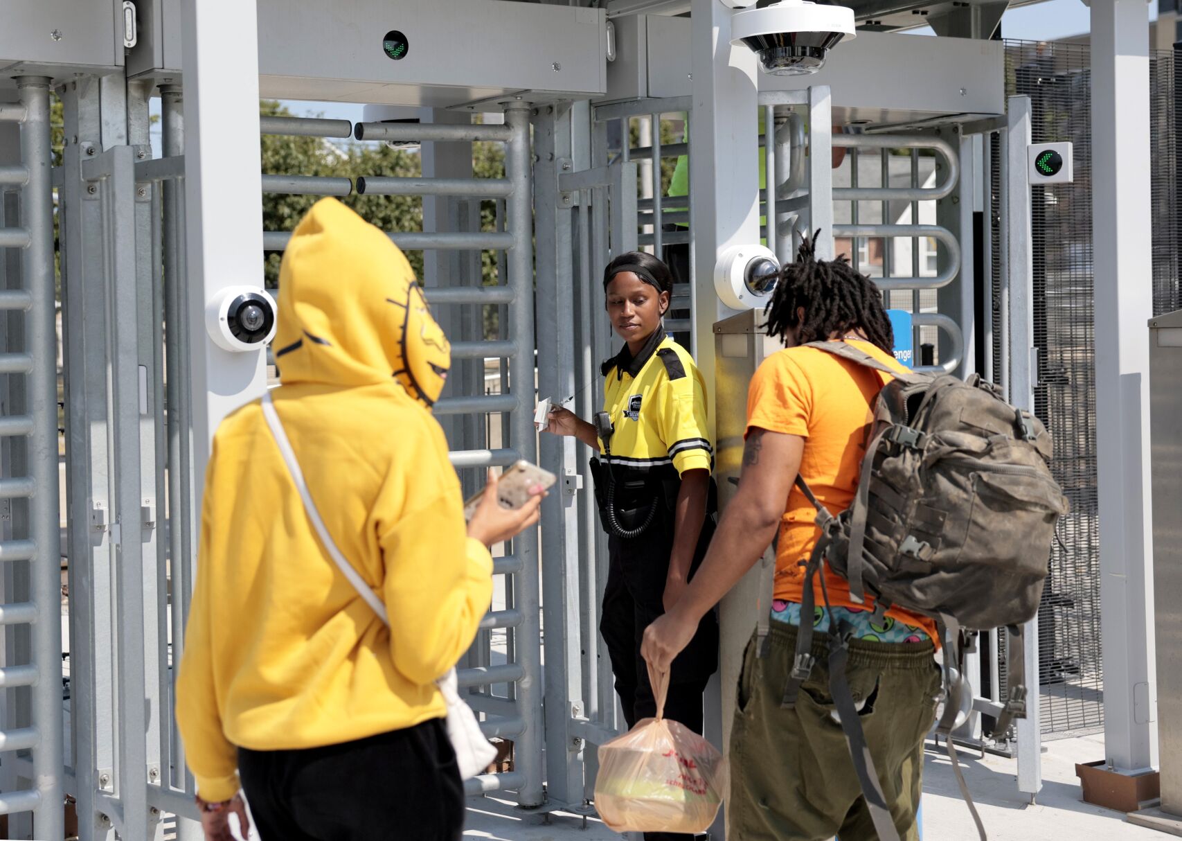 MetroLink security gates in use at station in East St. Louis