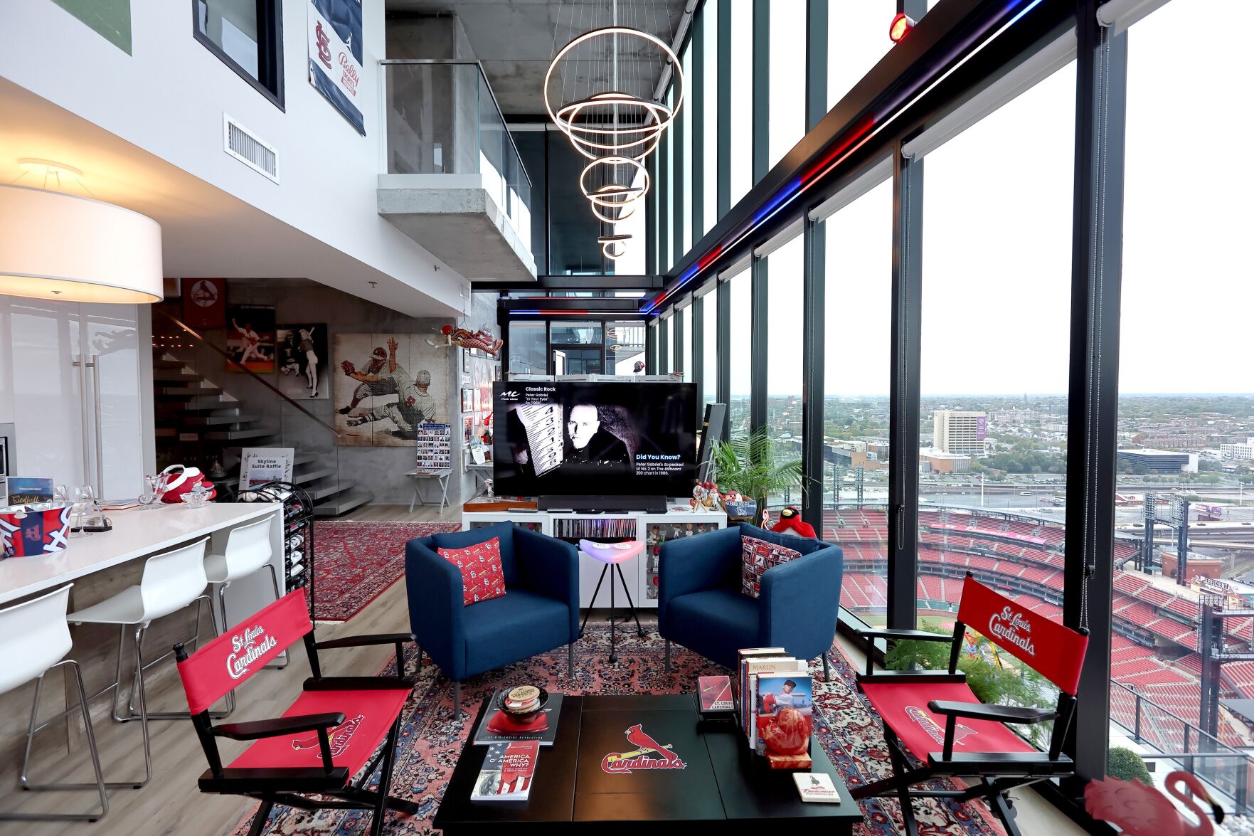 Penthouse at One Cardinal Way is filled with memorabilia