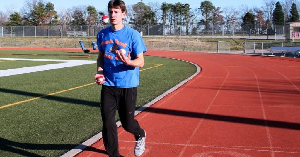 Francis Howell track coach sets joggling world record