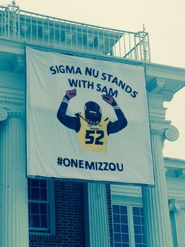 Mizzou frat flies Michael Sam support proudly