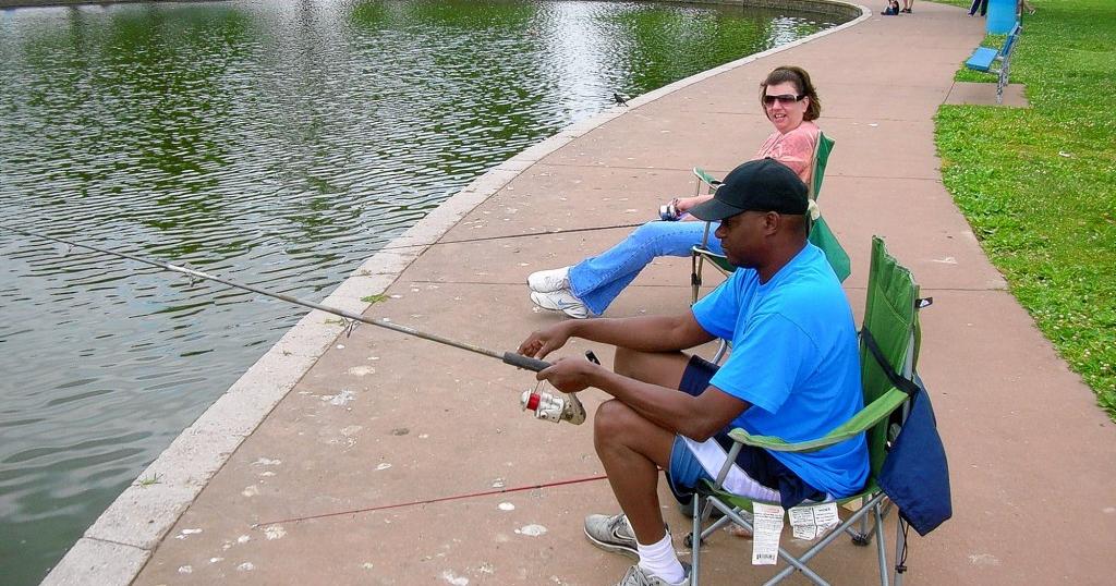 Cool day offers chance to try luck at St. Ferdinand Park lake