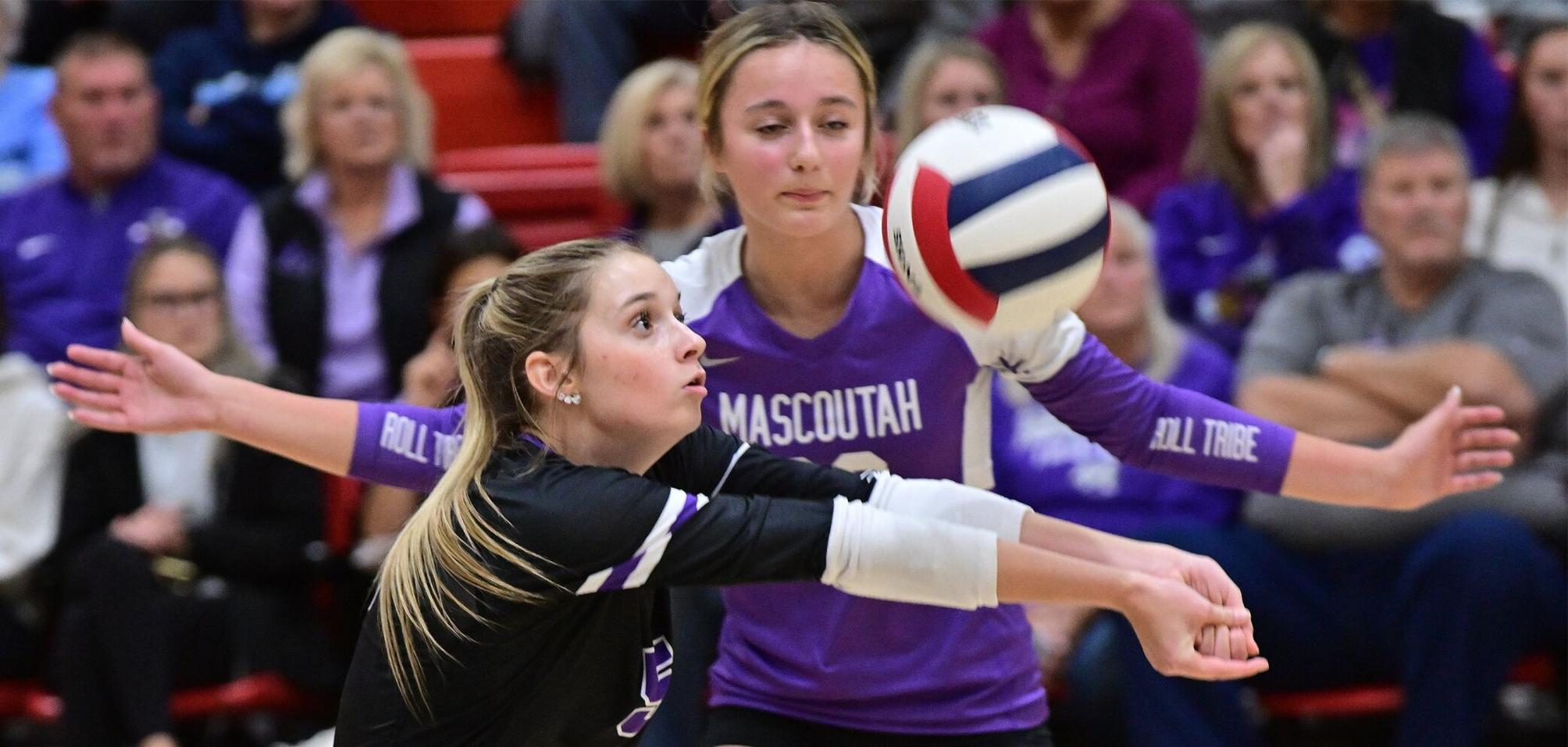 Class 3A Triad Sectional semifinal girls volleyball: Mascoutah def ...