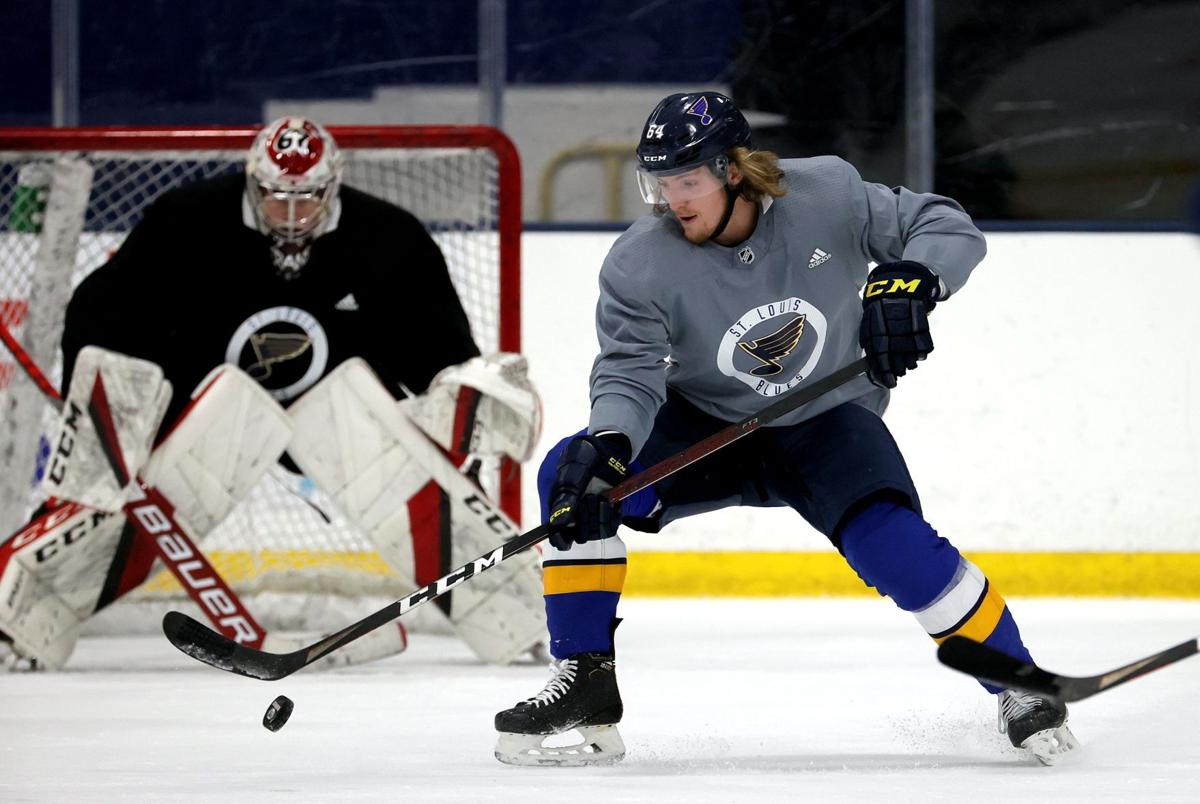 Perrott among Blues 'tryout' players hoping to get noticed in Traverse City