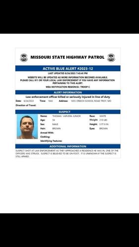 Police officer shot in Troy, Mo.; suspect found dead after search