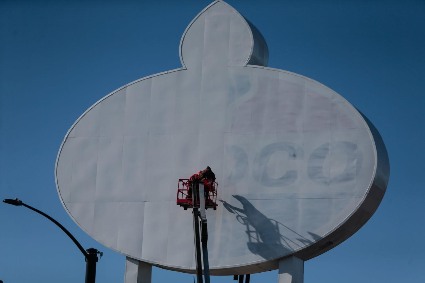 Landmark Amoco sign gets revamp as the brand returns to St. Louis