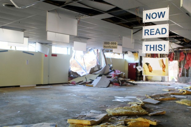 Photos: Workers make progress on new library in St. Peters