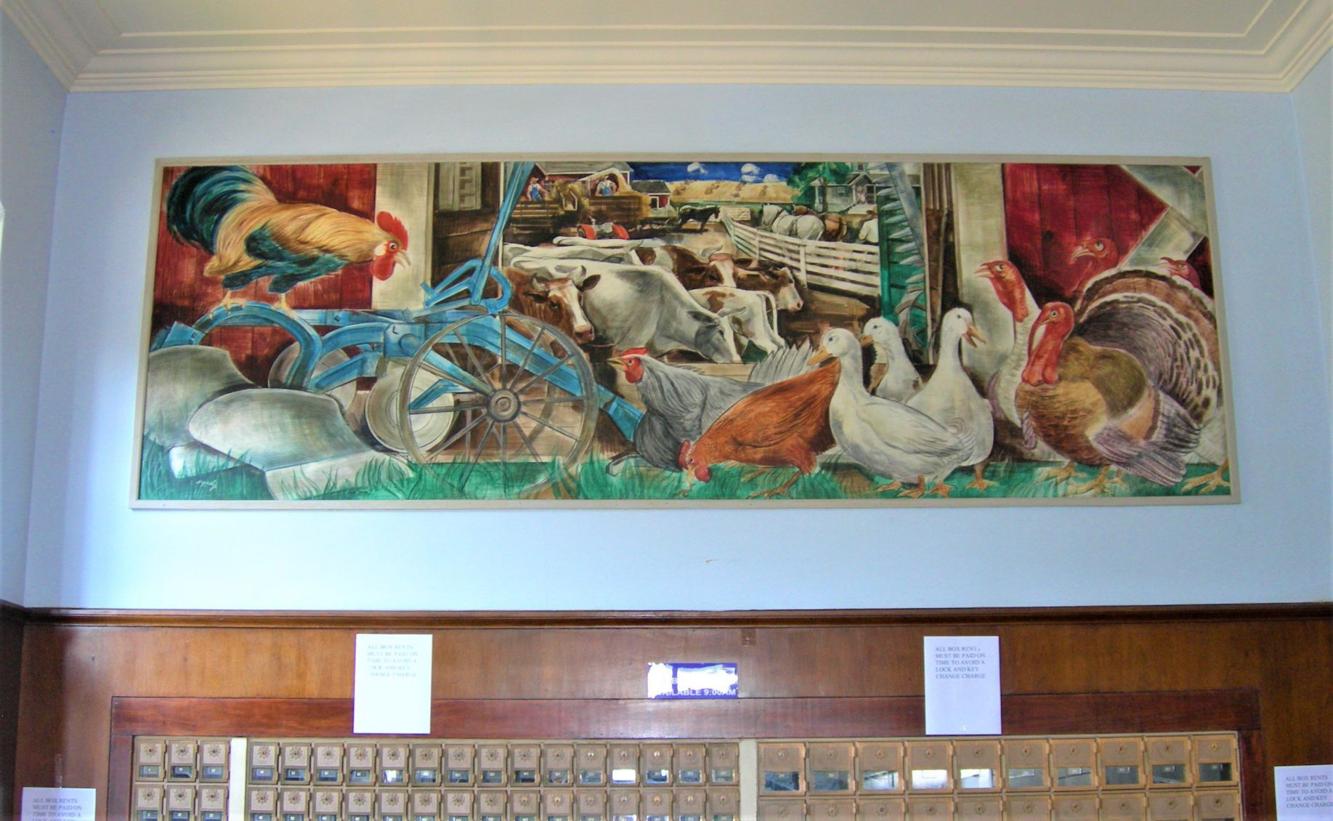 Where to enjoy art? The post office, of course