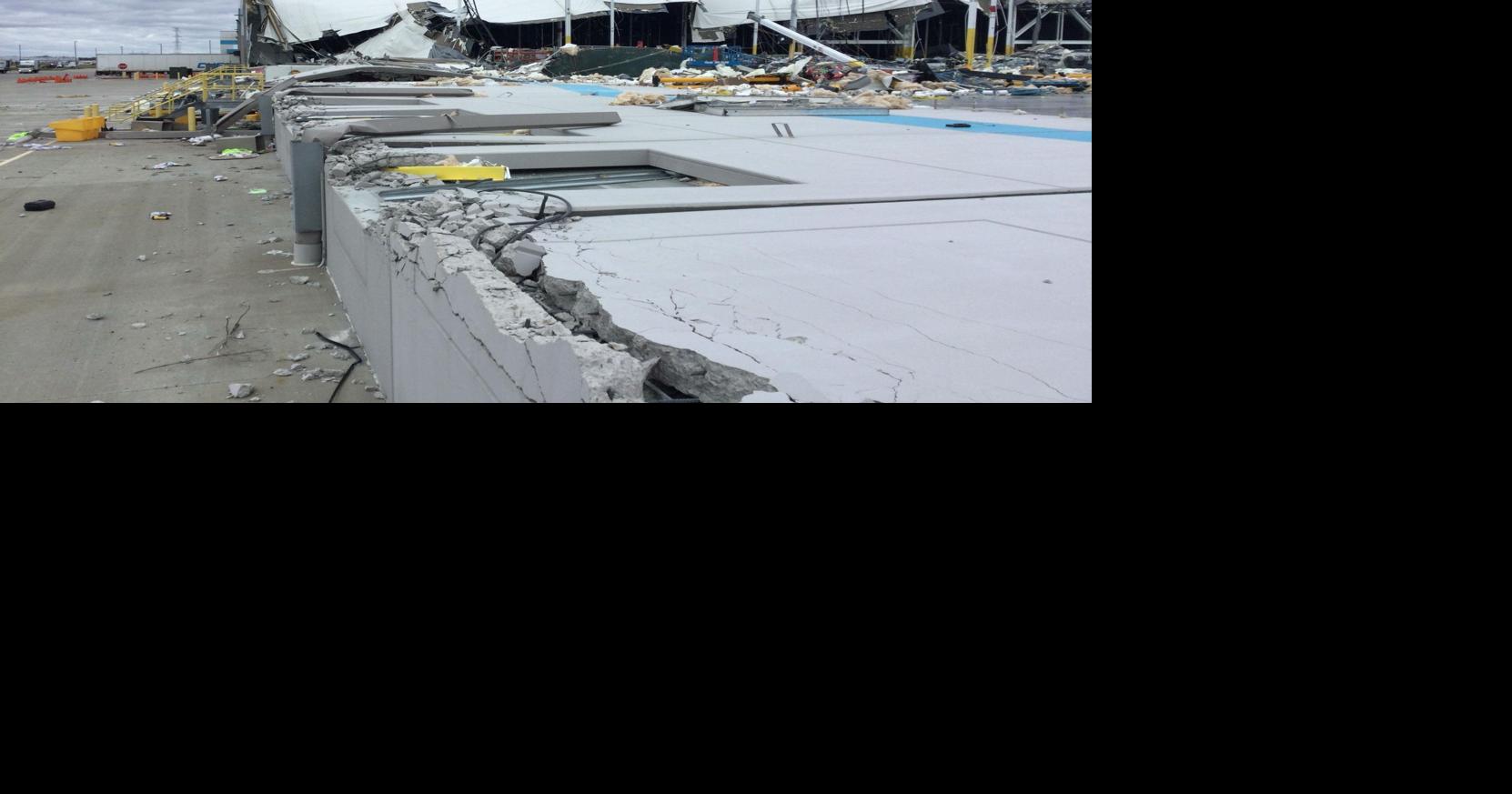 Photos: Closeup day-after photos of Amazon warehouse tornado destruction
