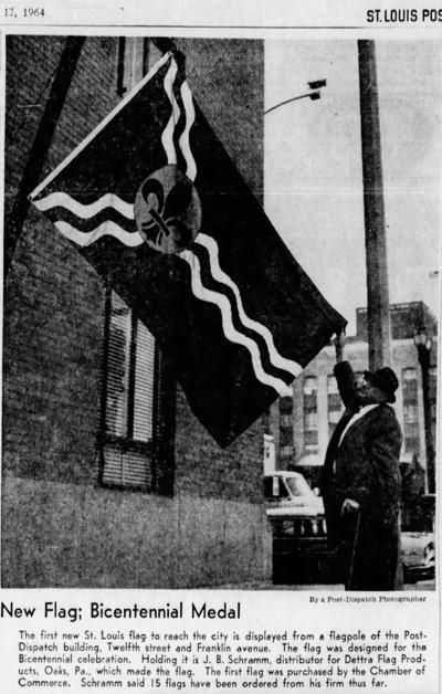 1964: The new St. Louis flag is debuted for the first time