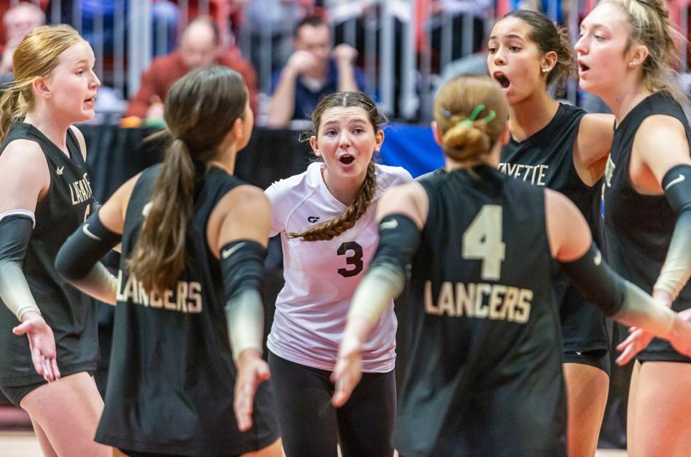 Lafayette repeats as Class 5 girls volleyball state champ with sweep of ...