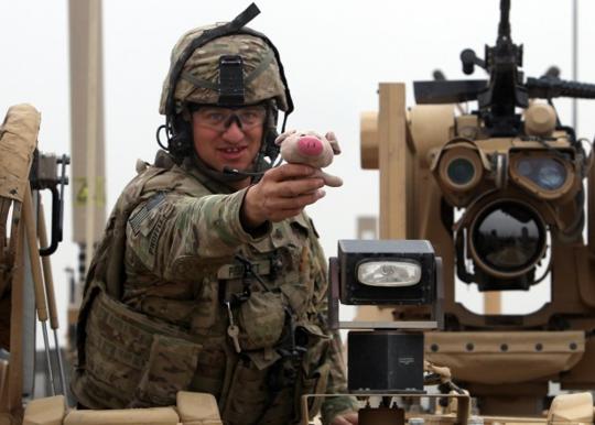 Afghan soldiers and their good luck charms