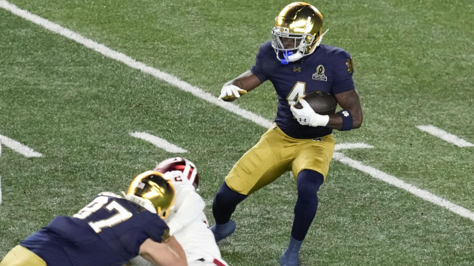 Notre Dame's Jeremiyah Love scores 1st college playoff TD