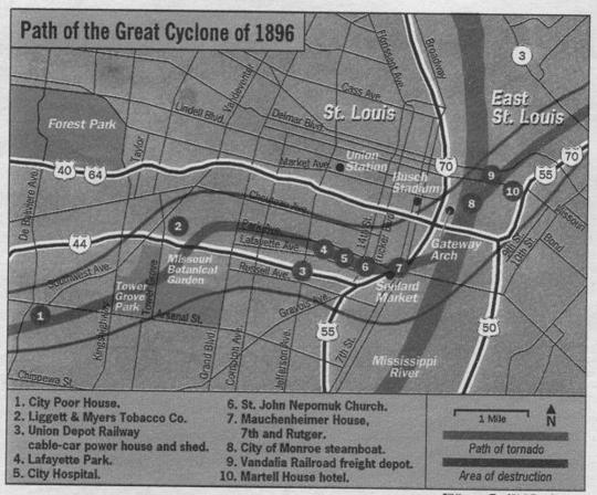 In 1896, the Great Cyclone ripped through St. Louis