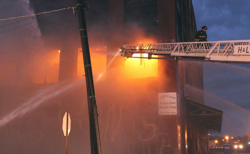 St. Louis firefighters battle warehouse fire