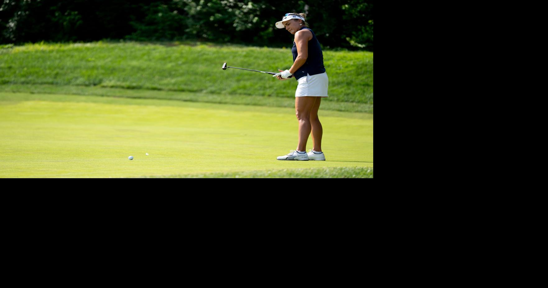 Lexi Thompson, of Delray Beach, Florida, watches her putt during the ...