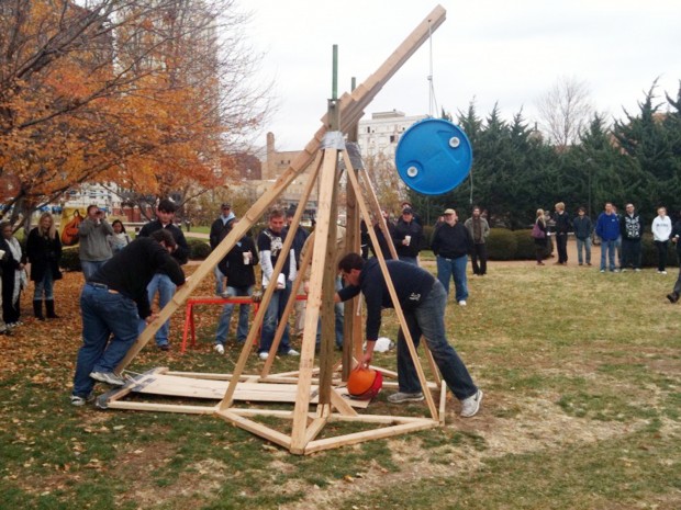 Pumpkin-launching contest leaves its mark on SLU campus