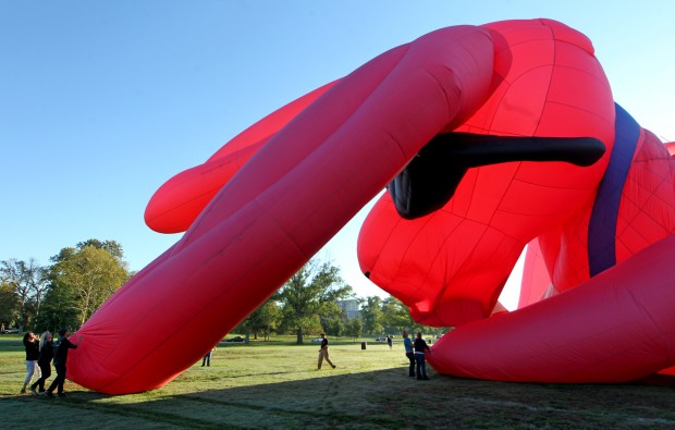 PHOTO: Bunny balloon ready for Forest Park Balloon Race this weekend