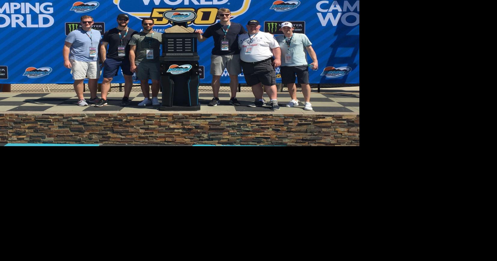 3 Blues race through their day off at NASCAR event
