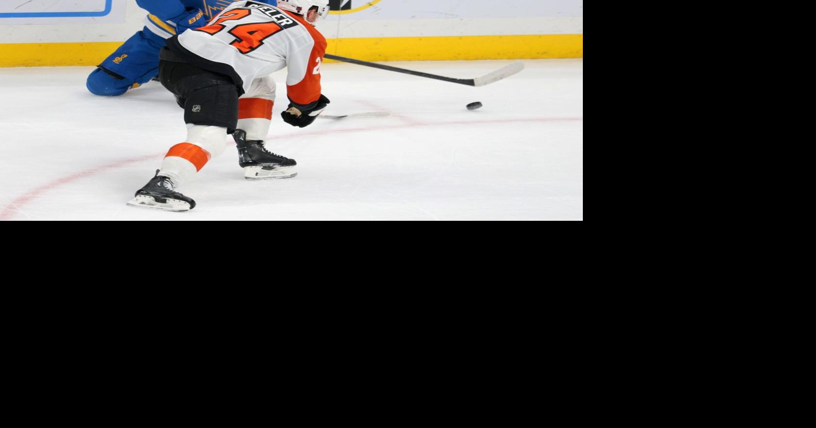 Blues lose high-scoring game in shootout against Flyers, 6-5