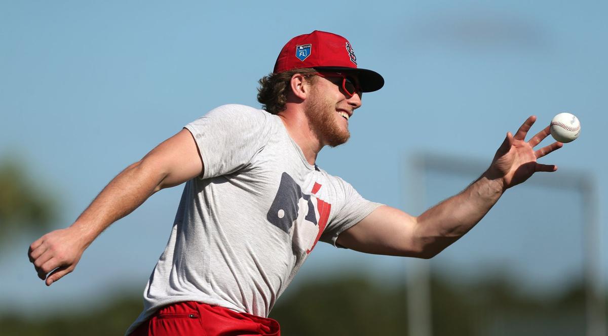 Bader races headlong after Cardinals bench spot