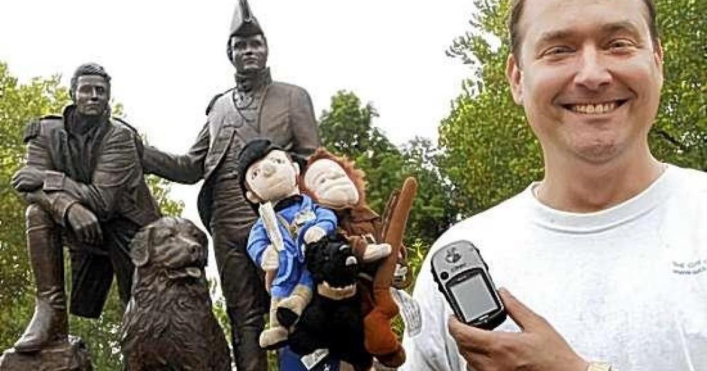 POKIN AROUND: With GPS in hand, they hunt for hidden 'treasure'