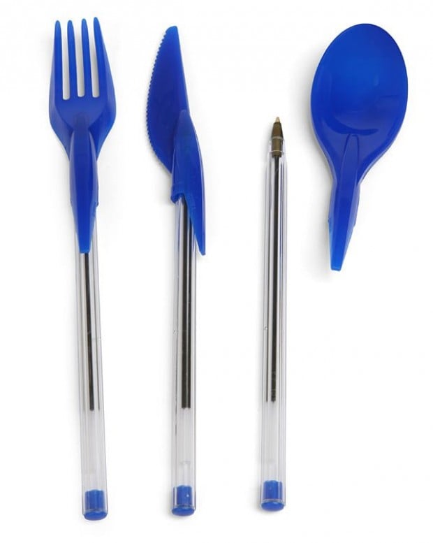 Dine Ink pen cap eating utensils, $8.99, perpetualkid.com