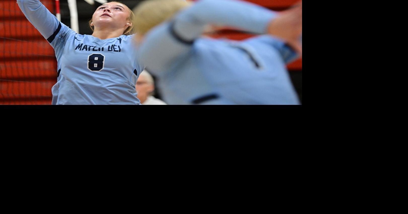Class 3A Triad Sectional semifinal girls volleyball: Mater Dei def ...