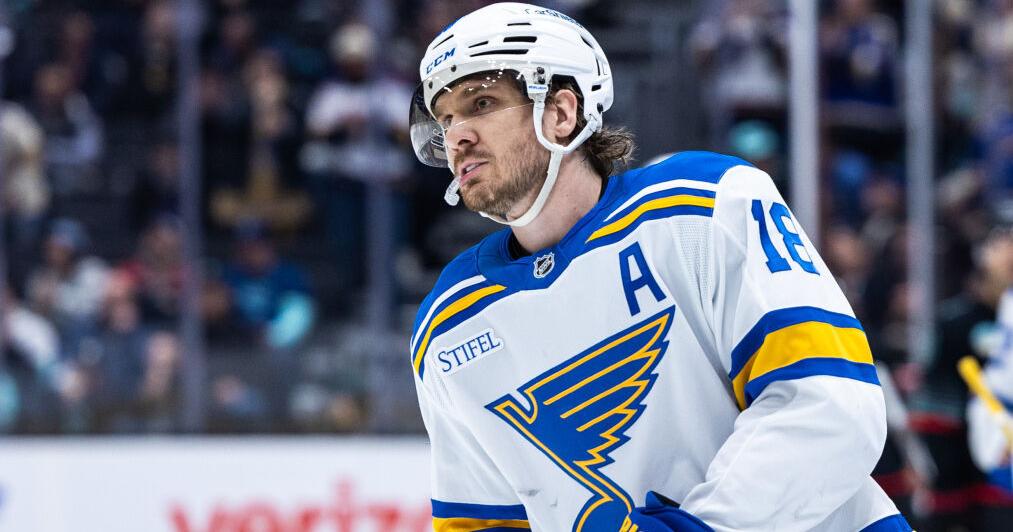 Robert Thomas scores twice to lead Blues past Sharks in OT, 3-2