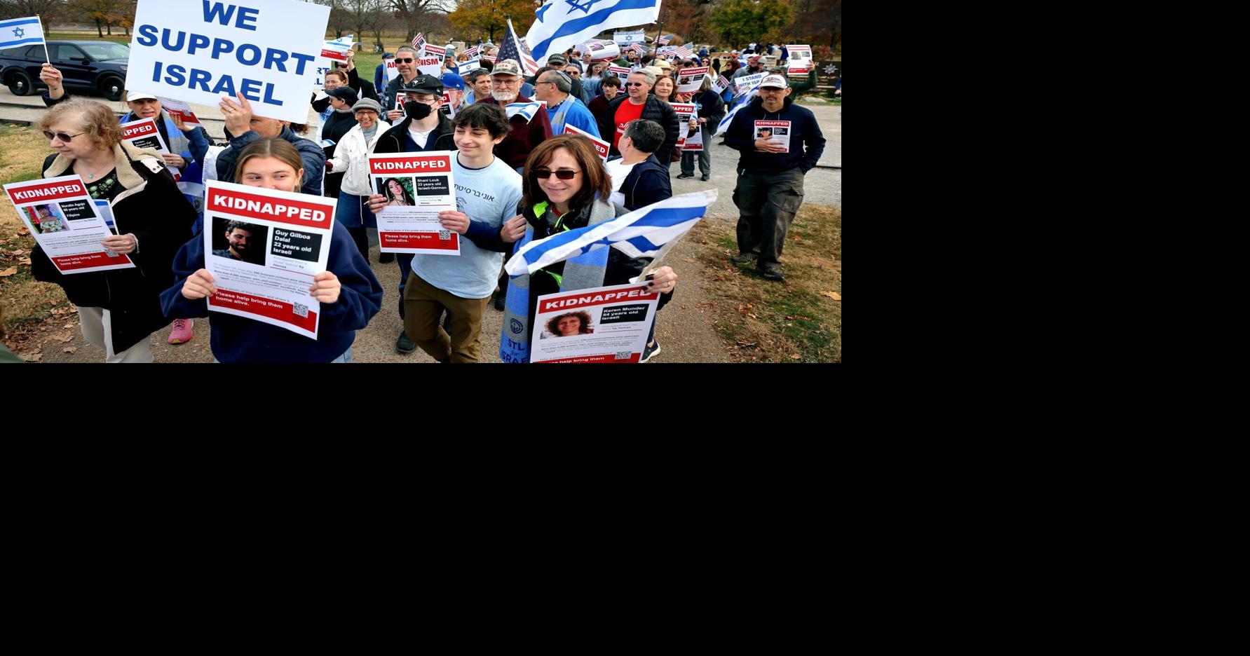 Photos: Israeli supporters rally against Hamas in St. Louis