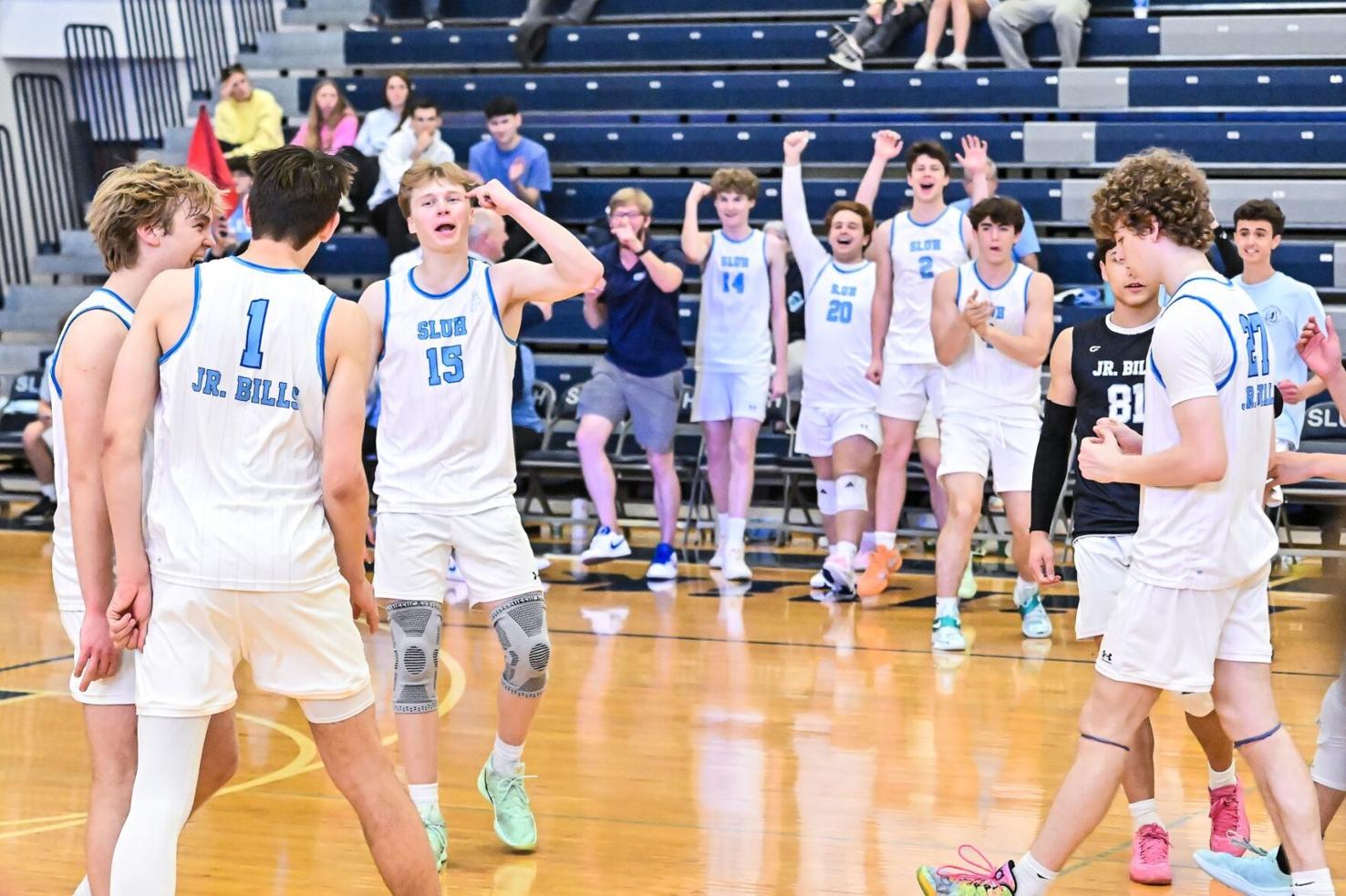 SLUH def. Vianney 25-23, 25-27, 25-23, 23-25, 15-12