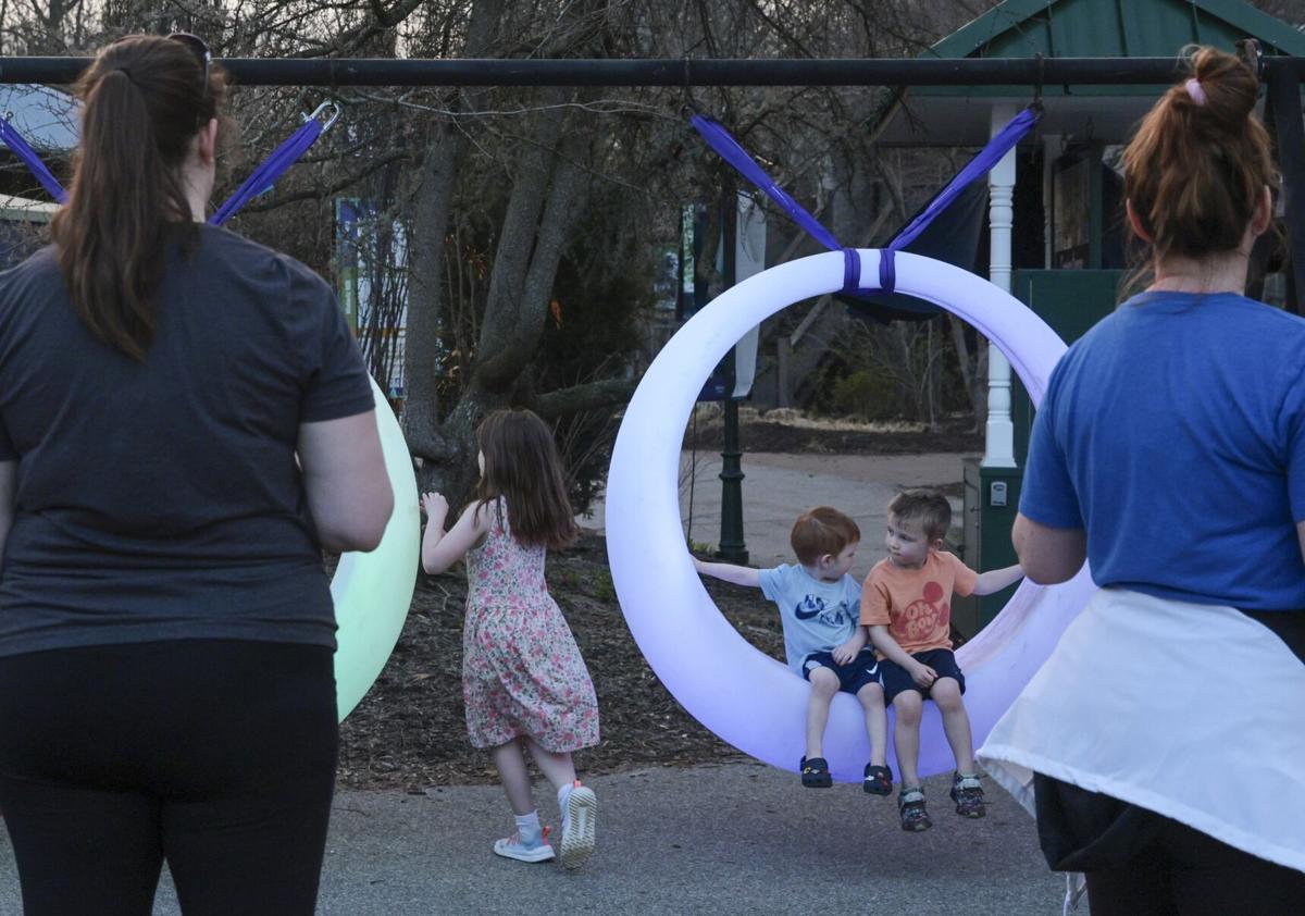St. Louis Zoo's Animals Aglow features interactive light displays