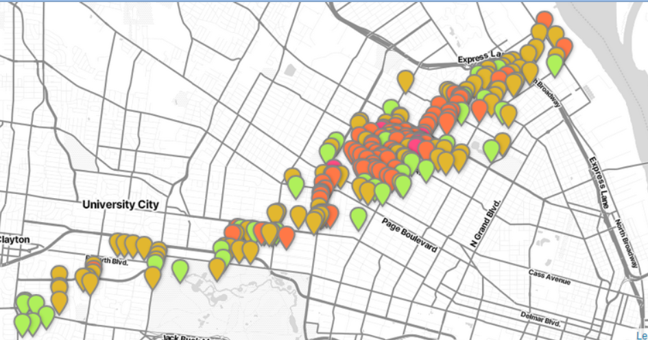 See the path of tornado damage in the St. Louis area